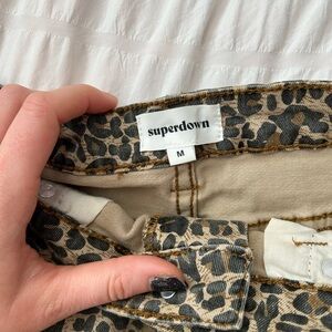 superdown | Shorts | Leopard Print Denim Shorts | Poshmark